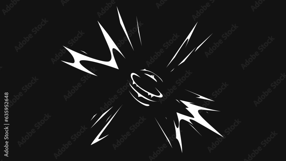 Vector moving flash graphic, comic force explosions or energy shaped ...