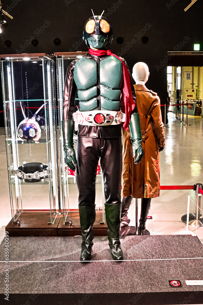 OSAKA,JAPAN - Aug 17, 2023 : A life-size statue of the ”Shin” Kamen ...