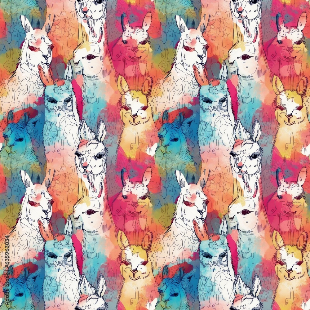 Vector image of a simple lama pattern. Seamless texture for easy ...