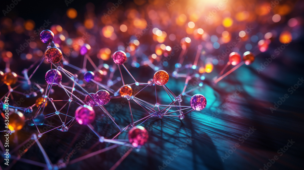 AI-Powered Drug Discovery: A virtual representation of molecules being ...