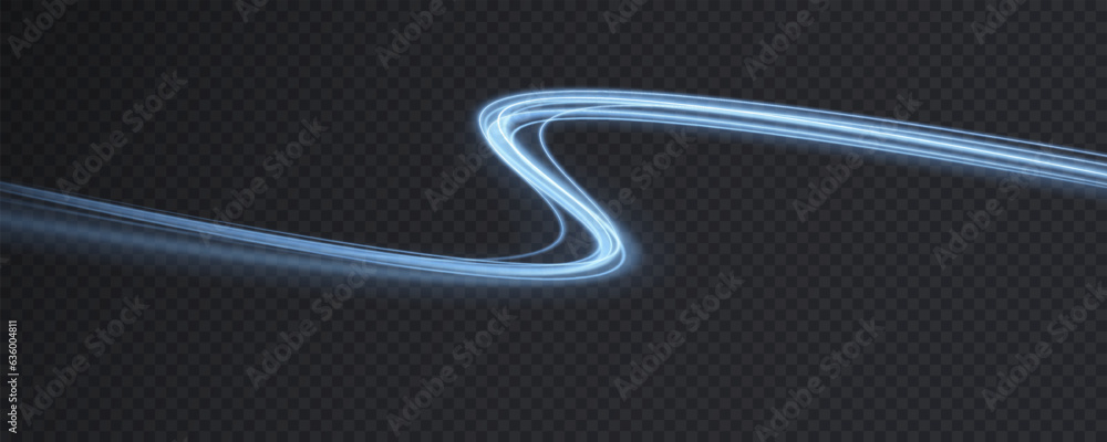 Luminous blue lines png of speed. Light glowing effect png. Abstract ...