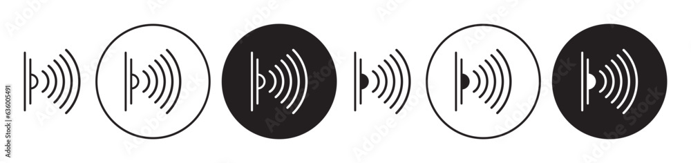 infrared vector icon set. infrared laser light beam symbol in black ...