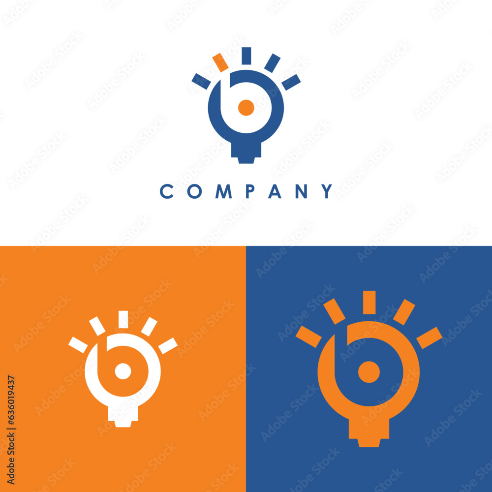 Bulb logo design, letter b logo, typography logo, shine logo, creative ...