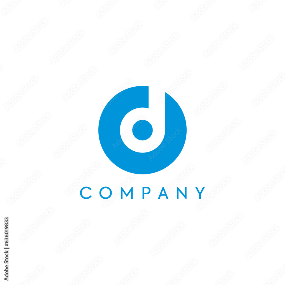 Circle logo design, round logo, letter d logo, world logo, technology ...