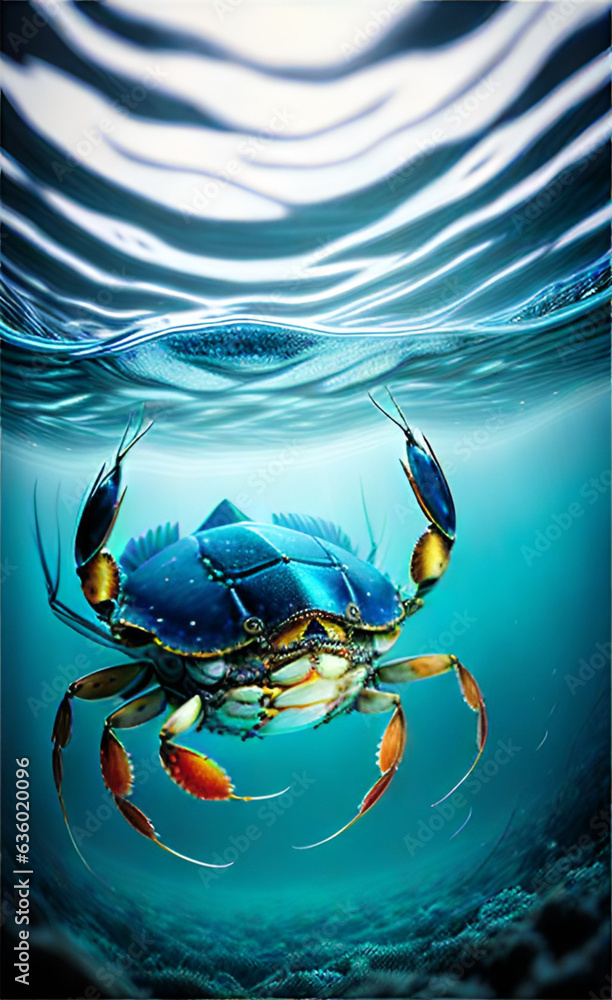 Blue crab is a species of crab native to the waters of the western ...