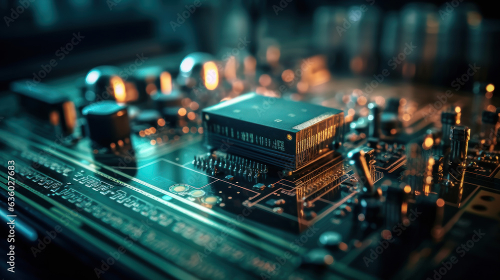 Abstract technology background of a quantum computing system with ...