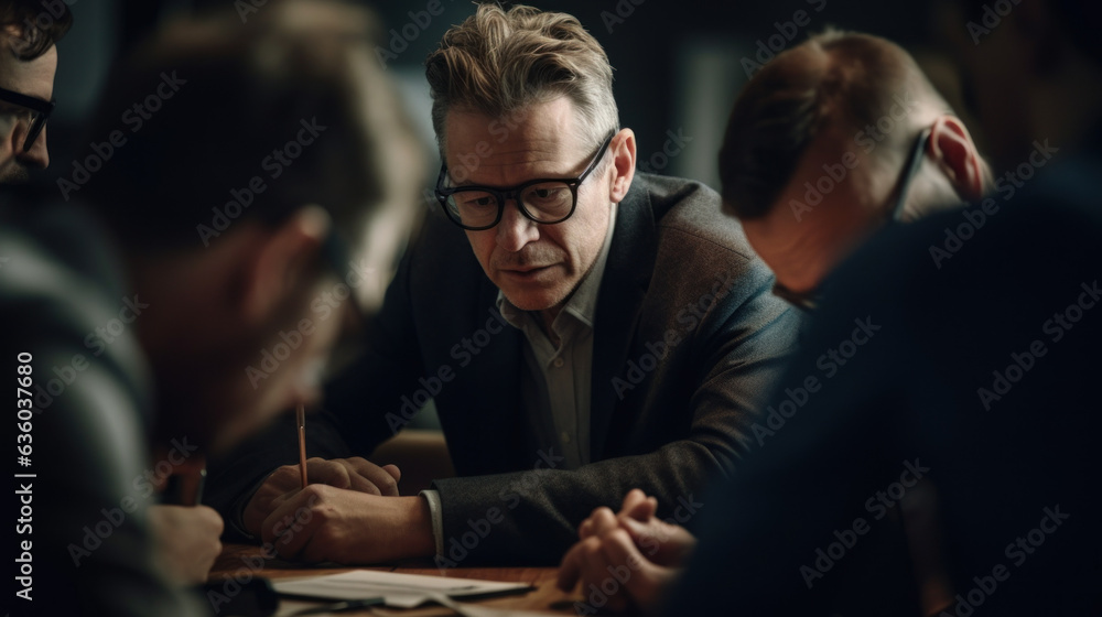 Brainstorm. In pursuit of the best idea. Competing between teams, fight ...