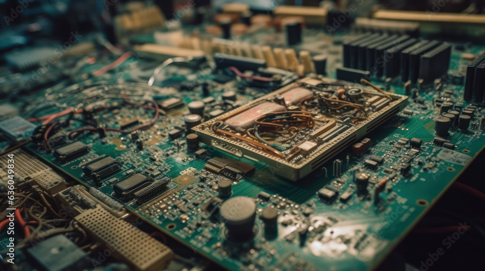 electronic waste, used PCB (printed circuit board) prepared for ...