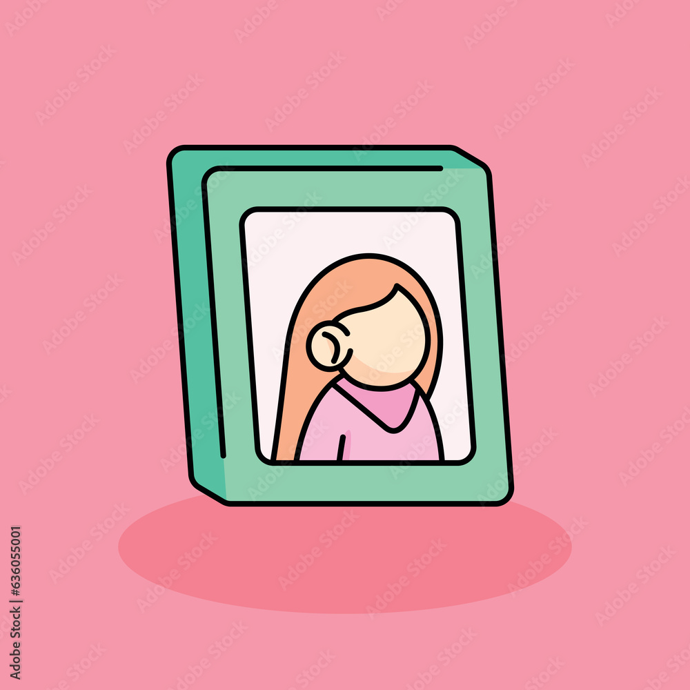 Portrait Free vector cartoon icon illustration. customer experience ...