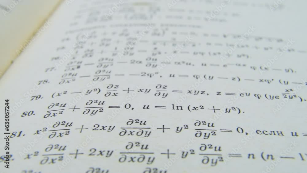 Old Paper Mathematic Formulas Formulae Equations On Paper Integral Math