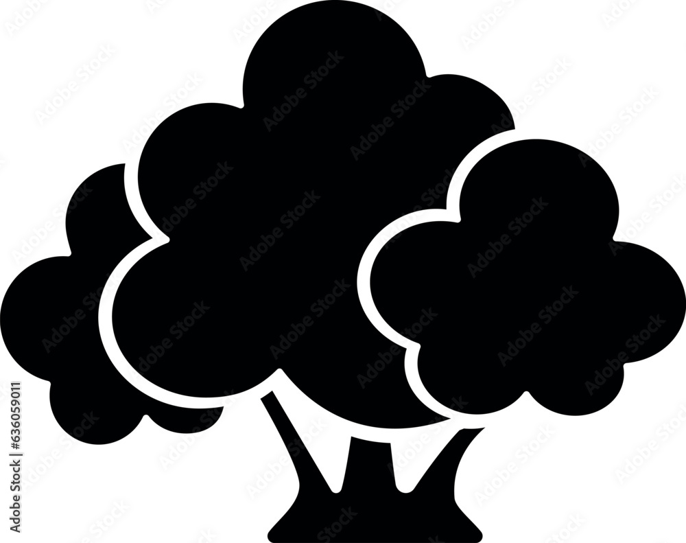 Bush stylized, simple plant silhouette - vector illustration for logo ...