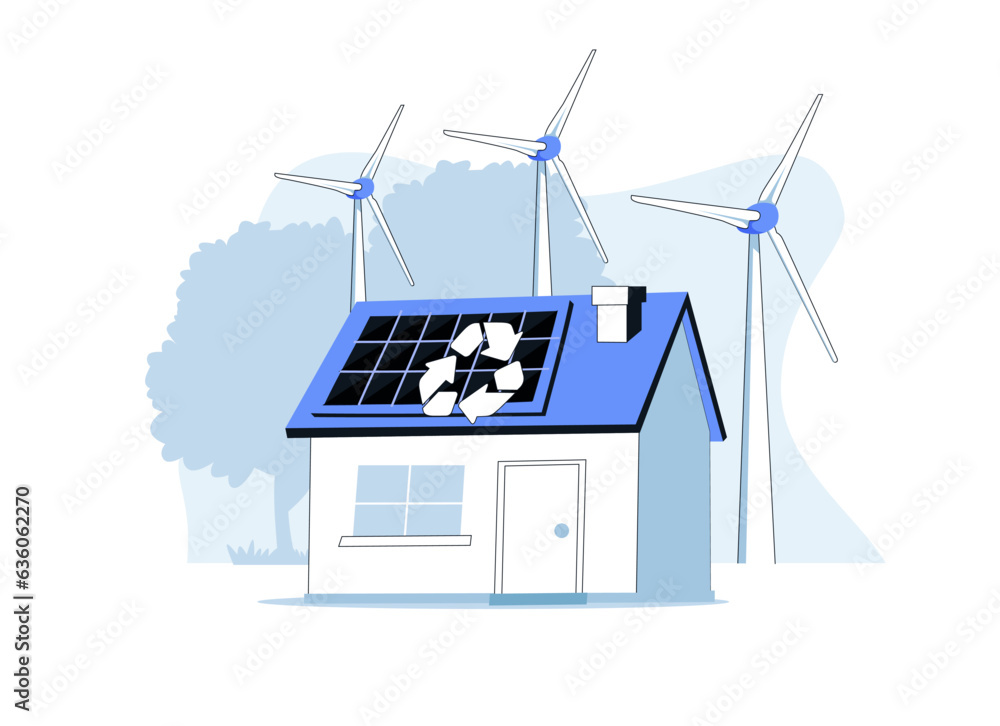 Sustainability illustration set. Characters reduce energy consumption ... Sustainability illustration set. Characters reduce energy consumption ...