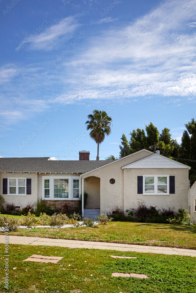 House in suburban Los Angeles Stock Photo | Adobe Stock