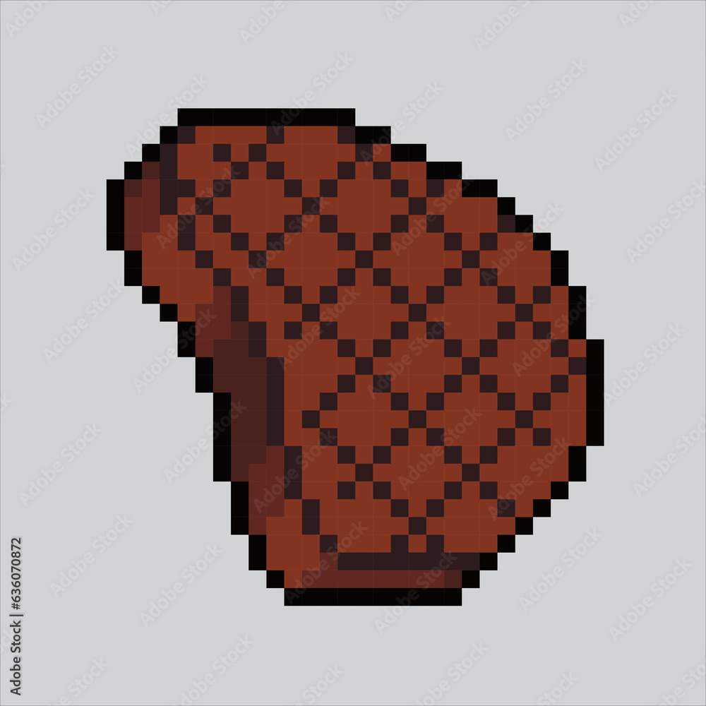 Pixel art illustration Steak. Pixelated Steak. Steak meat food icon ...