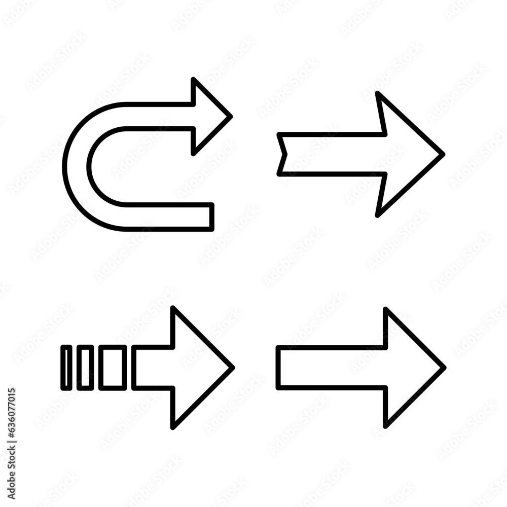 Vetor de Arrow icon. Arrow symbol. Arrow icon for your web design. do ...