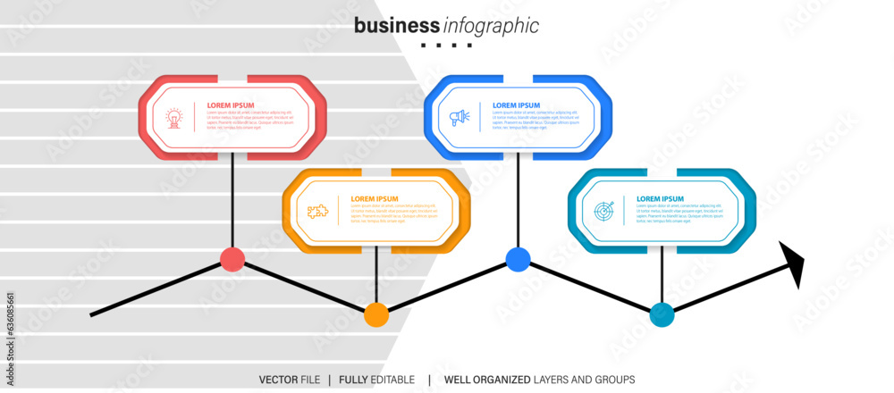 Business road map timeline infographic icons designed for abstract ...