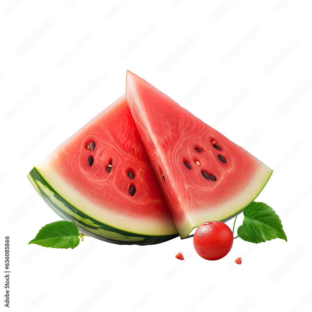 Watermelon isolated on transparent background with clipping path no ...