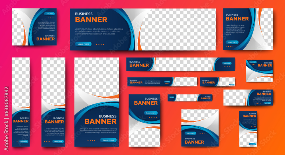 Set of promotion kit banner template design with modern and minimalist ...