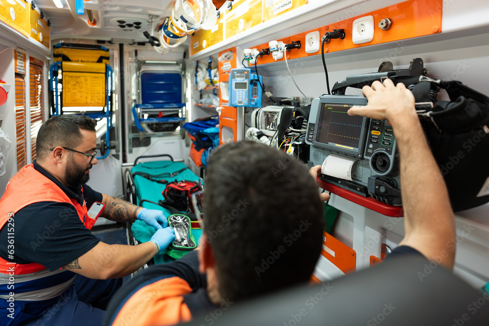 daily work in an ambulance. Stock Photo | Adobe Stock