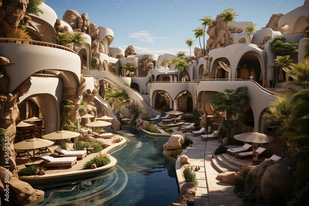 desert oasis resort and spa, offering a peaceful retreat amid sand ...