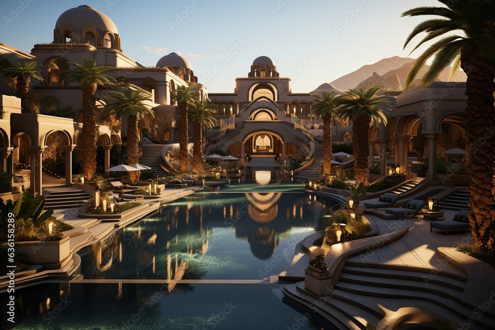 desert oasis resort and spa, offering a peaceful retreat amid sand ...