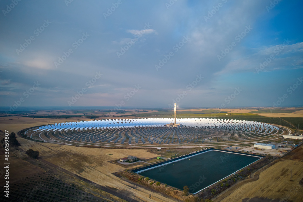 Concentrated solar power plant, Europe - clean green energy transition ...