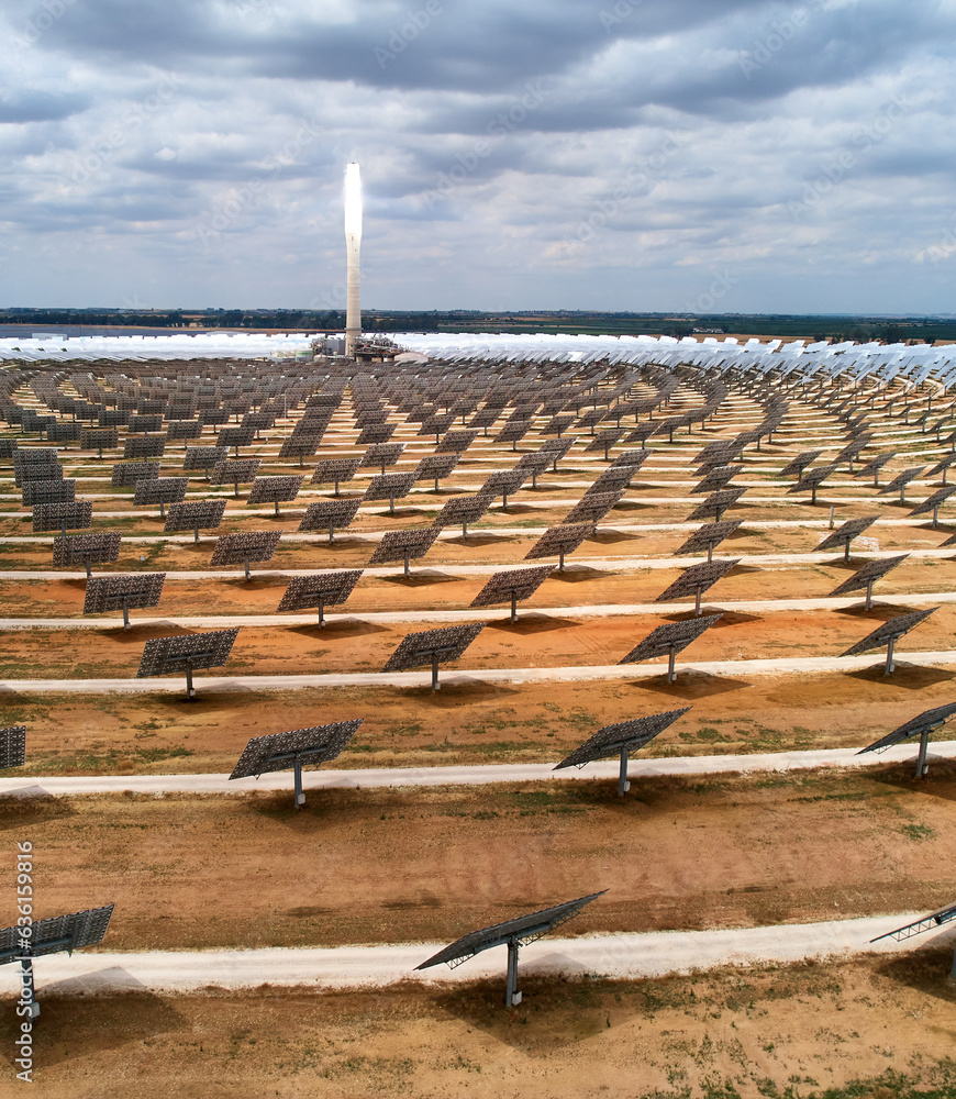 Concentrated solar power plant, Europe - clean green energy transition ...
