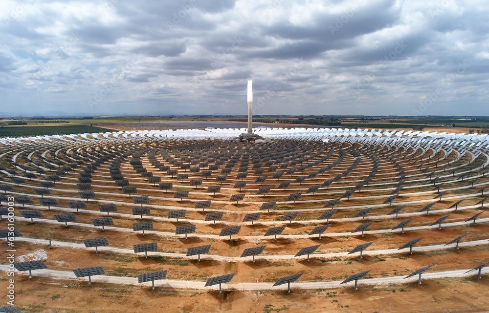 Concentrated solar power plant, Europe - clean green energy transition ...