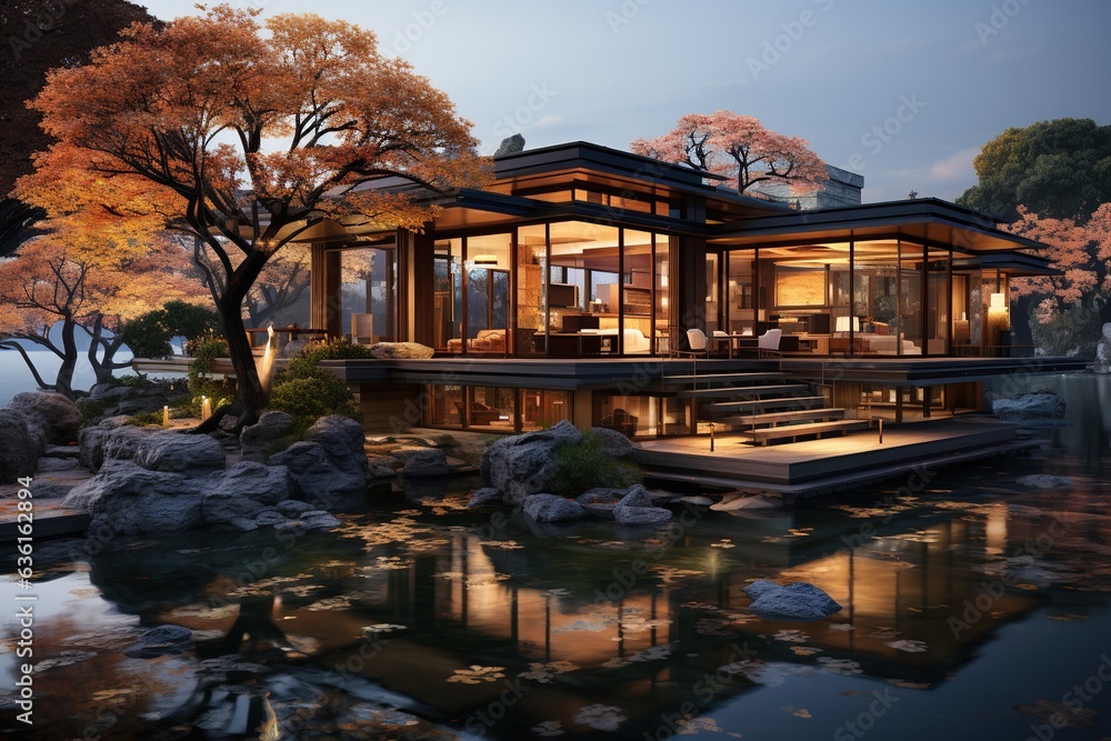 contemporary Chinese riverside retreat, where modern design meets the ...