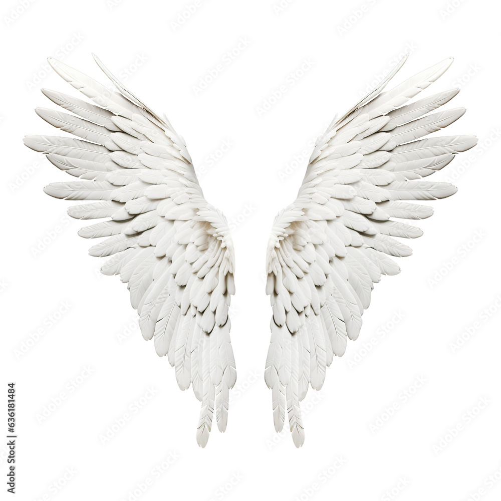 Angel wings isolated on transparent background Generative AI Stock ...