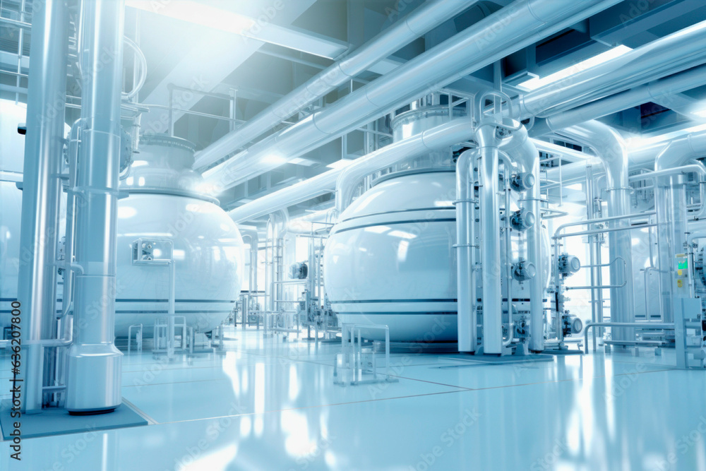 Hydrogen factory concept. Hydrogen production from renewable energy ...