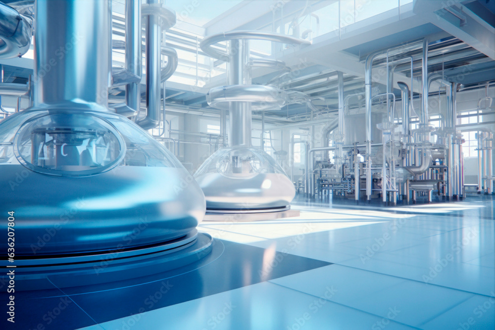 Hydrogen factory concept. Hydrogen production from renewable energy ...