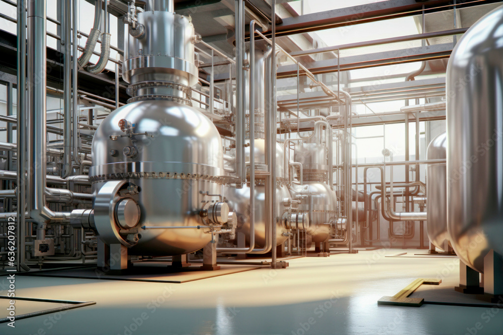 Hydrogen factory concept. Hydrogen production from renewable energy ...