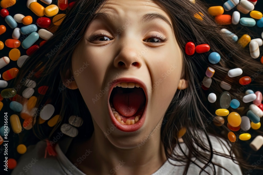 Impact of Drug Addiction: Distressed Girl Under the Influence Stock ...