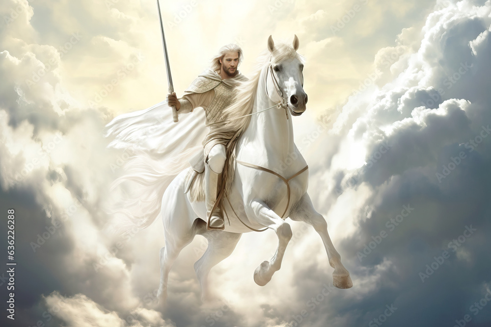 Poster, Foto White Horse of the Apocalypse Revelation of Jesus Christ ...