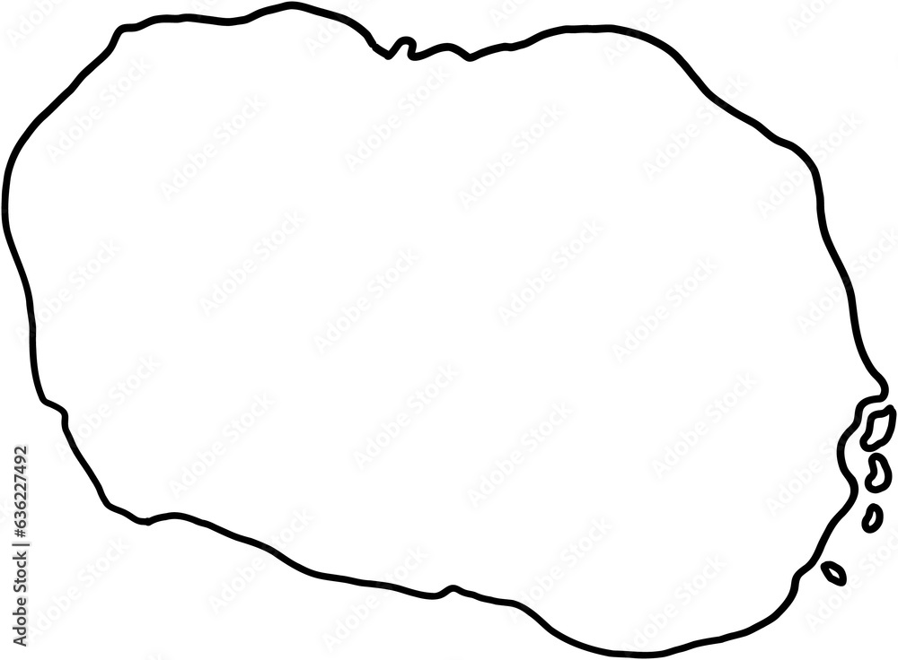 doodle freehand drawing of cook island map. Stock Illustration | Adobe ...