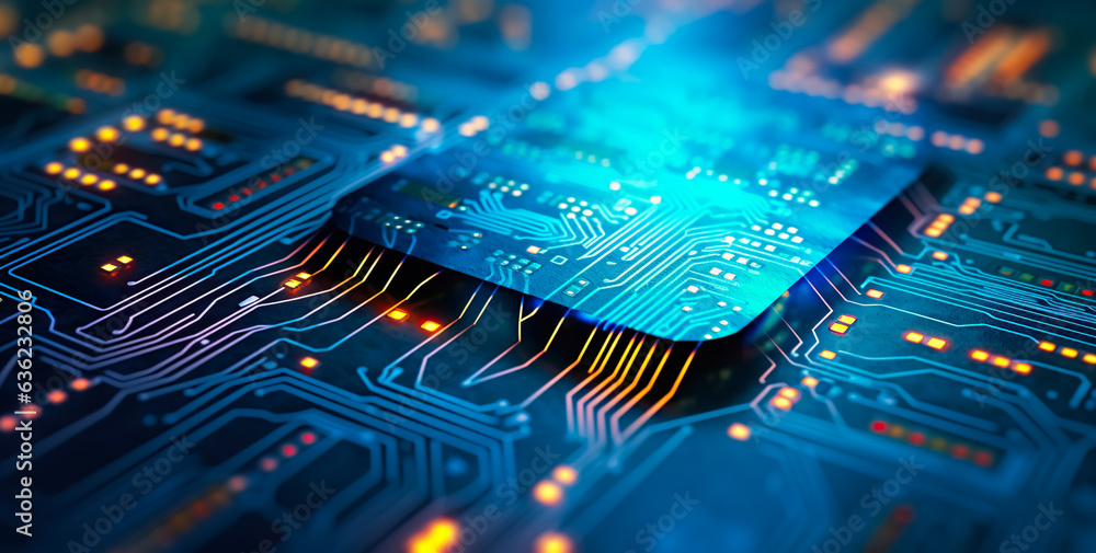 microchip sensor systems.artificial intelligence technology.circuit ...