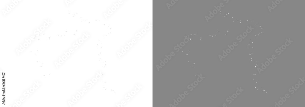 Realistic water droplets on the transparent background. Abstract water ...