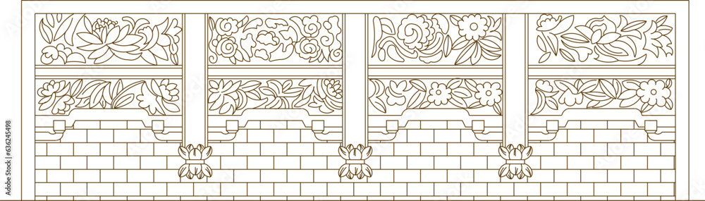 Vector sketch illustration of performance stage background detail ...