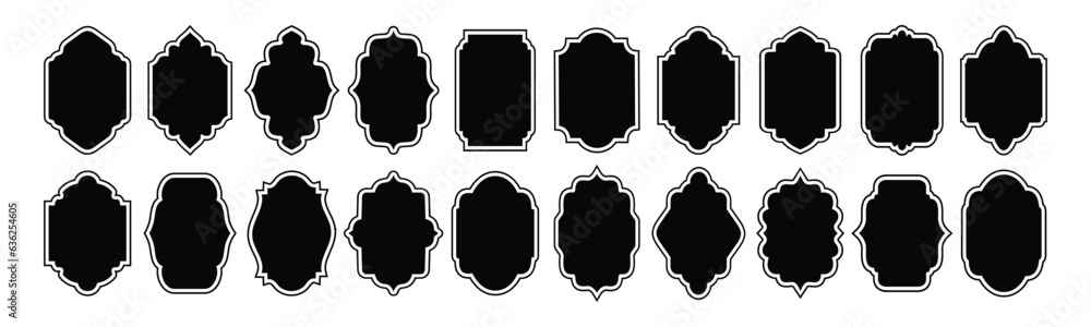Black retro vintage sticker label. Vintage frames and labels vector set ...