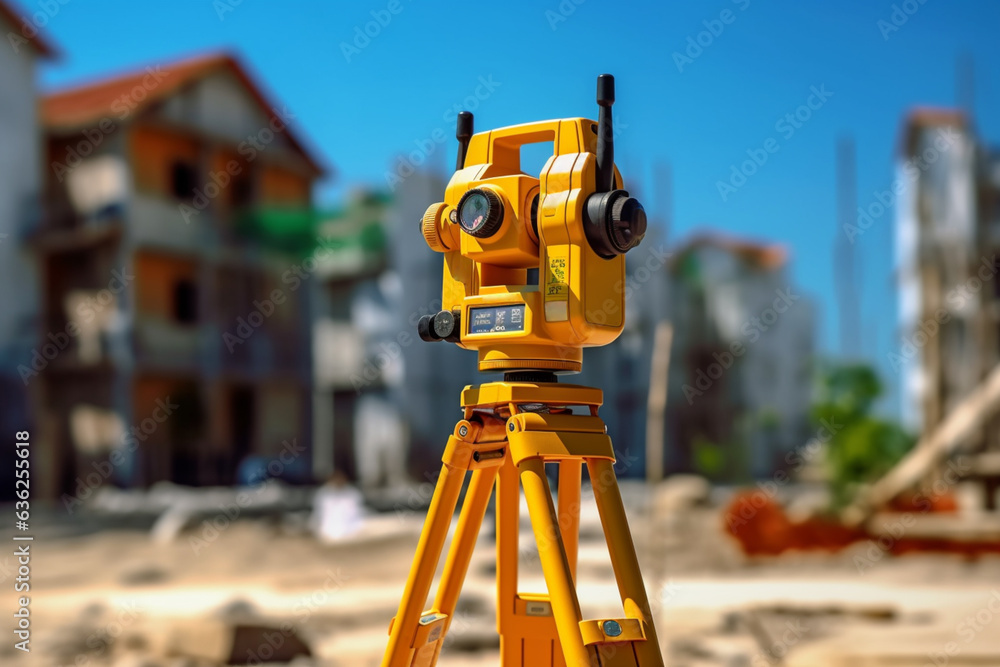 Measuring distances, angles and heights with a theodolite. Geodetic ...