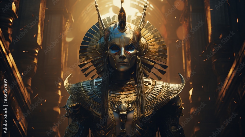 Osiris - The egyptian god of the afterlife.generative ai Stock ...