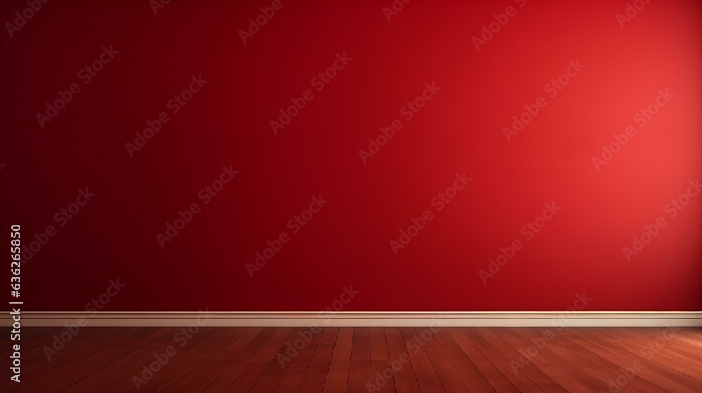 Red Wall with beautiful Lighting. Elegant minimalist background for ...