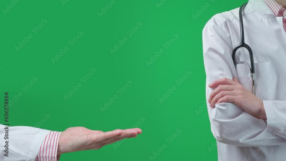 Pharmacy expert showing a new product with copy space for commercial ...