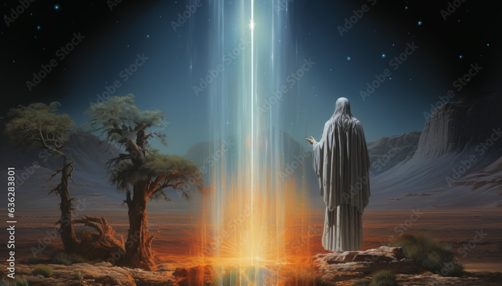a holy, divine miracle appeared before the priest in the wilderness ...