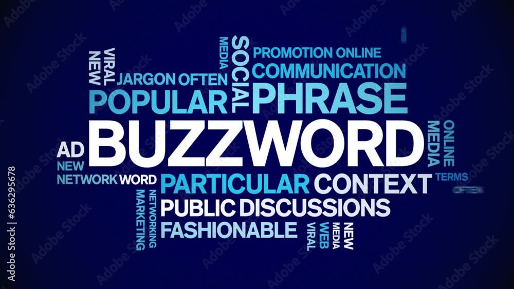 Buzzword animated tag word cloud;text design animation kinetic ...