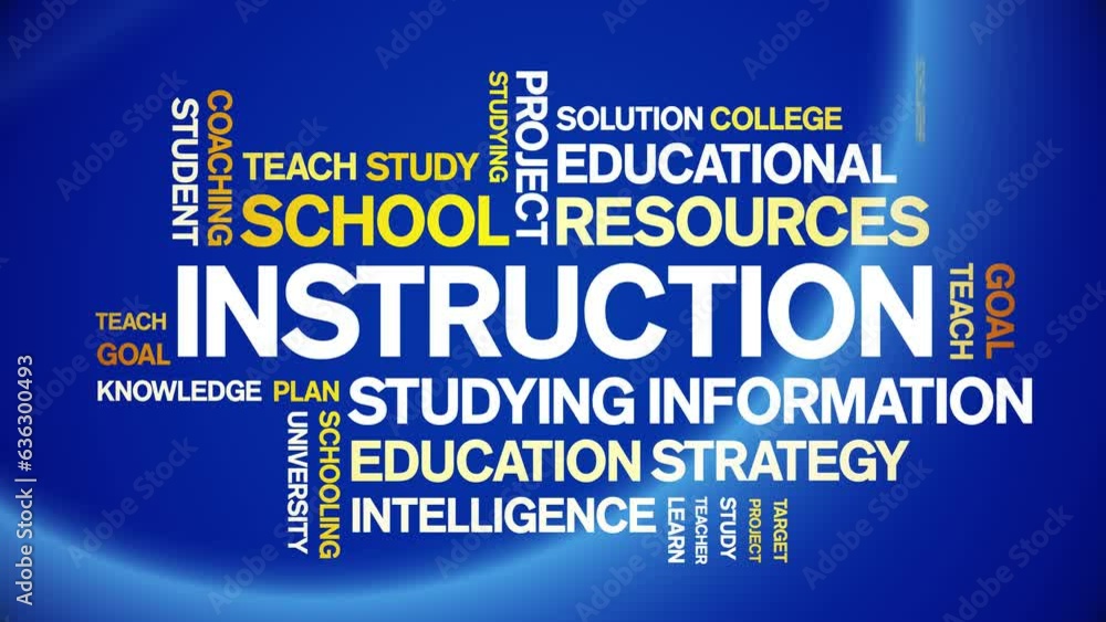 Instruction animated tag word cloud;text design animation kinetic ...