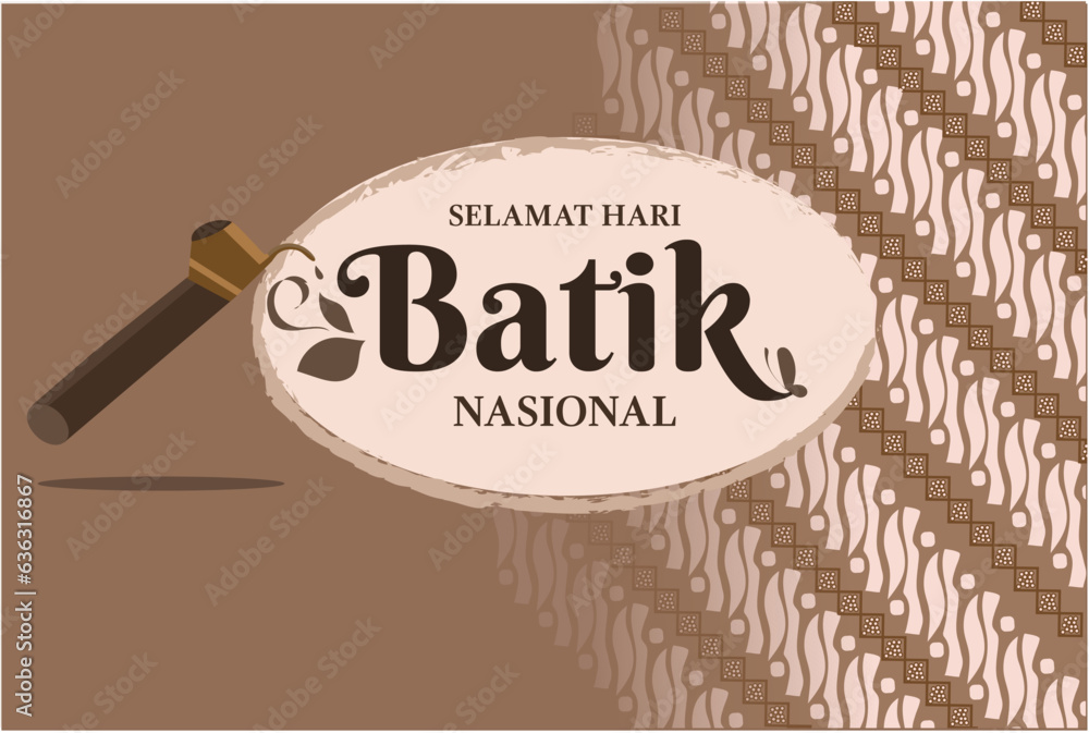 indonesian batik day .Traditional Batik Pattern from Indonesia Vector ...
