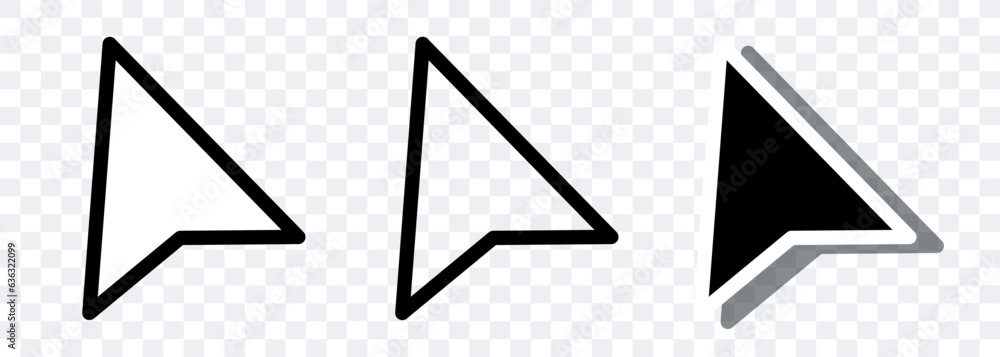 Mouse cursor. Mouse arrow cursor. Computer Mouse click cursor. Vector ...