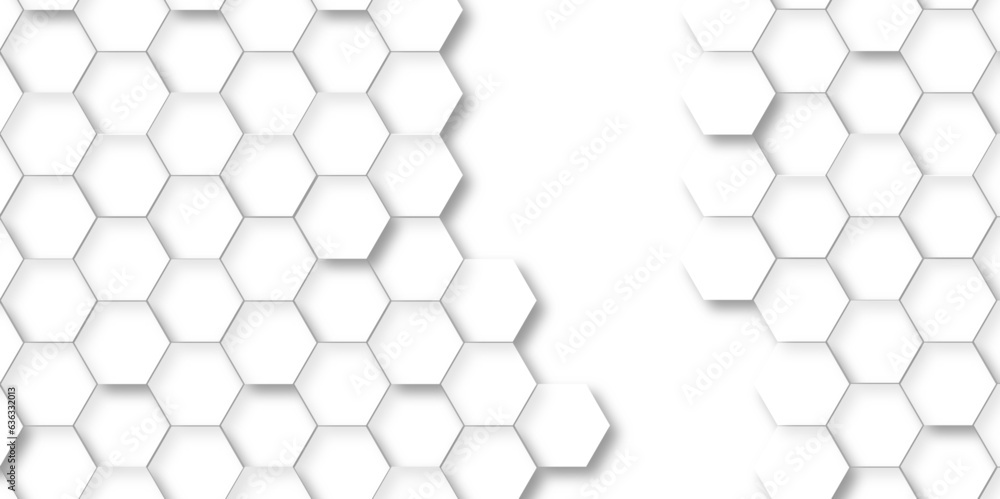 Seamless pattern Background Abstract hexagons. 3d Hexagonal structure ...